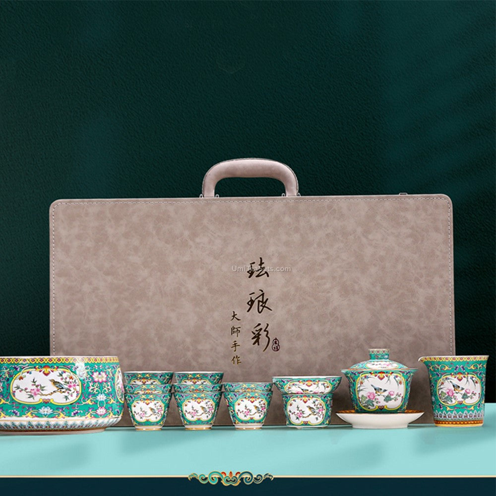 Enamel Porcelain Four Seasons Tea Set – Umi Tea Sets