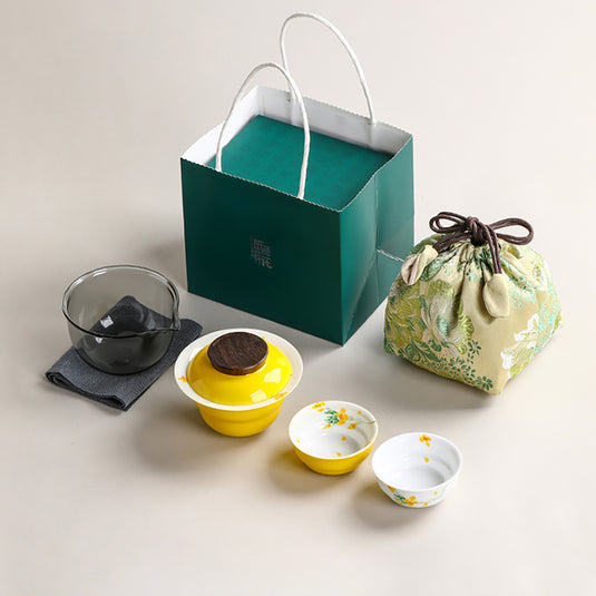 Yellow Rapeseed Flowers Travel Tea Set – Umi Tea Sets