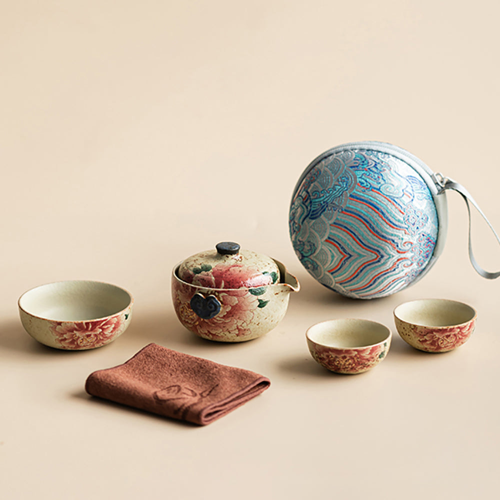 Flint Red Peony Travel Tea Set – Umi Tea Sets