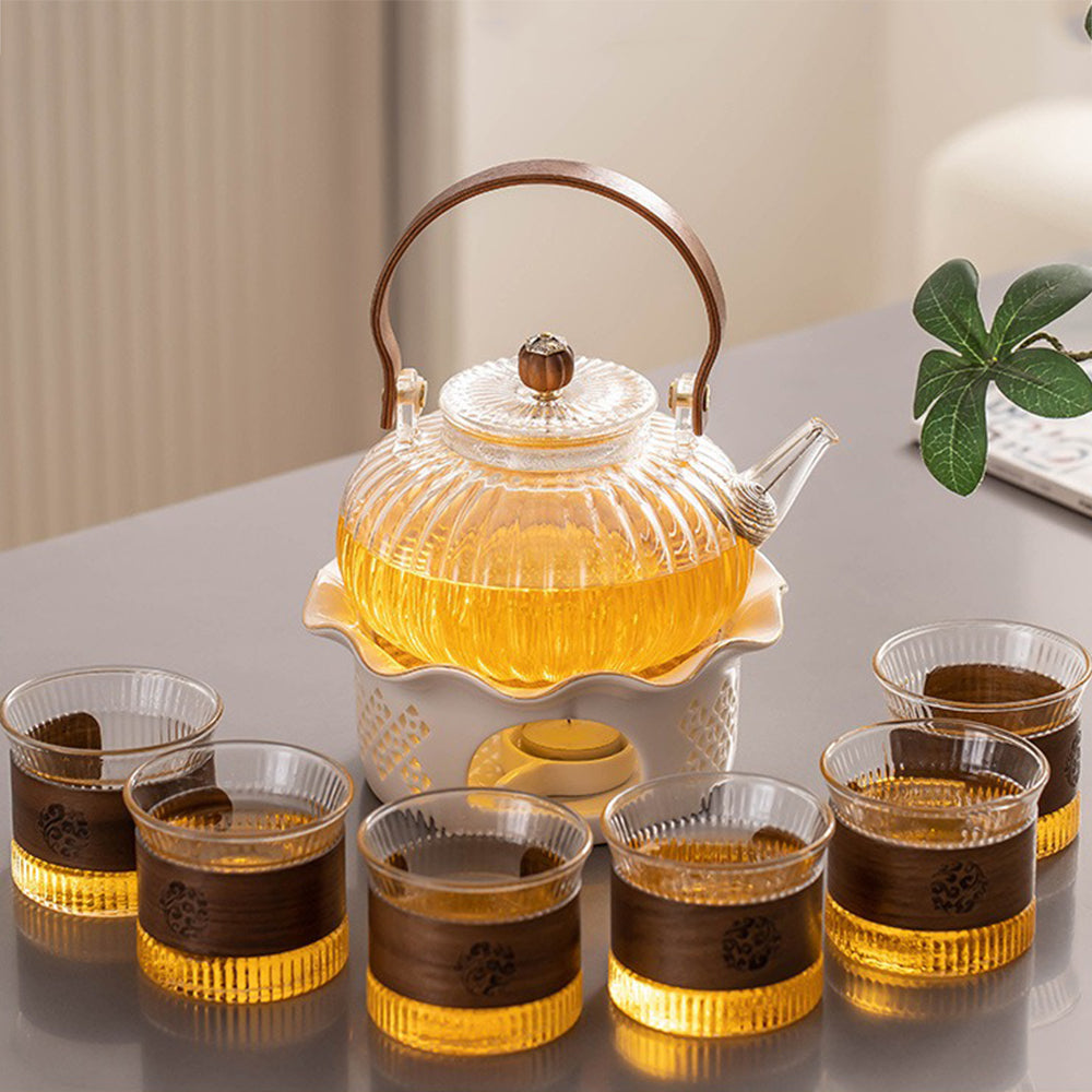 Chrysanthemum Style Glass Tea Set – Umi Tea Sets