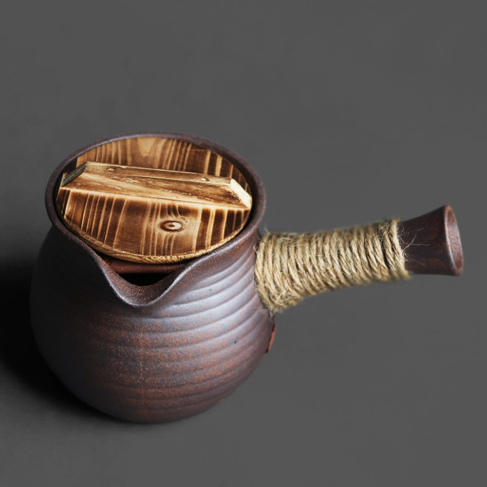 Japanese Kyusu Heating Pot With Wooden Lid – Umi Tea Sets