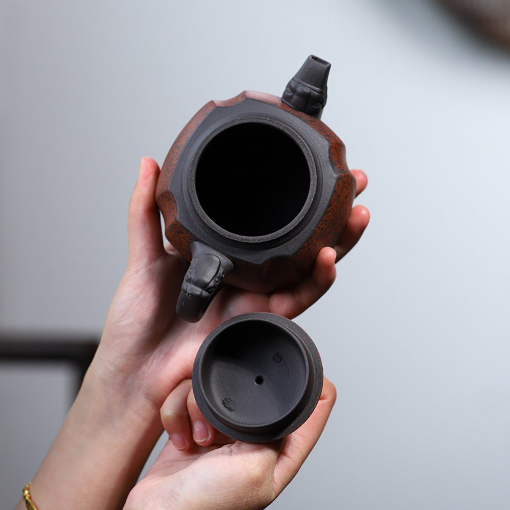 Yixing Square Dragon Purple Clay Teapot – Umi Tea Sets