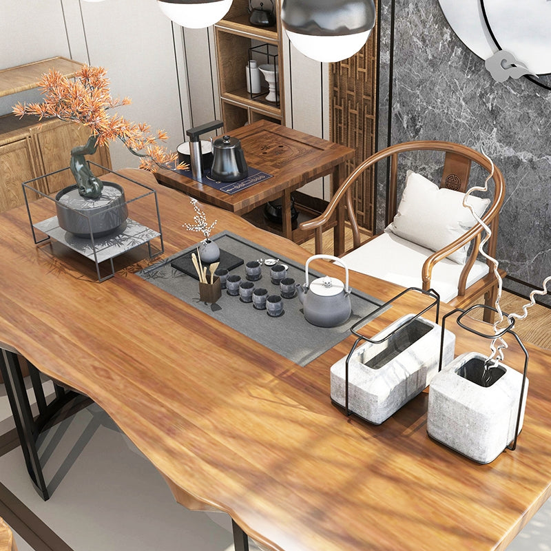 Gongfu Tea Table With Wooden Stump Stools – Umi Tea Sets