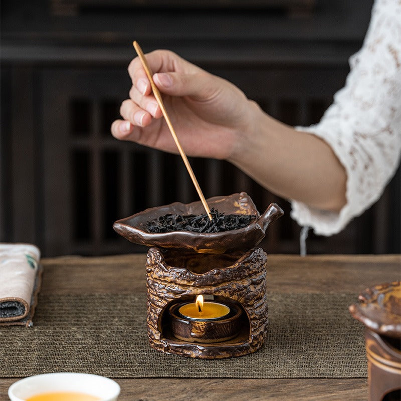 Tree Stump Tea Leaves Candle Warmer – Umi Tea Sets