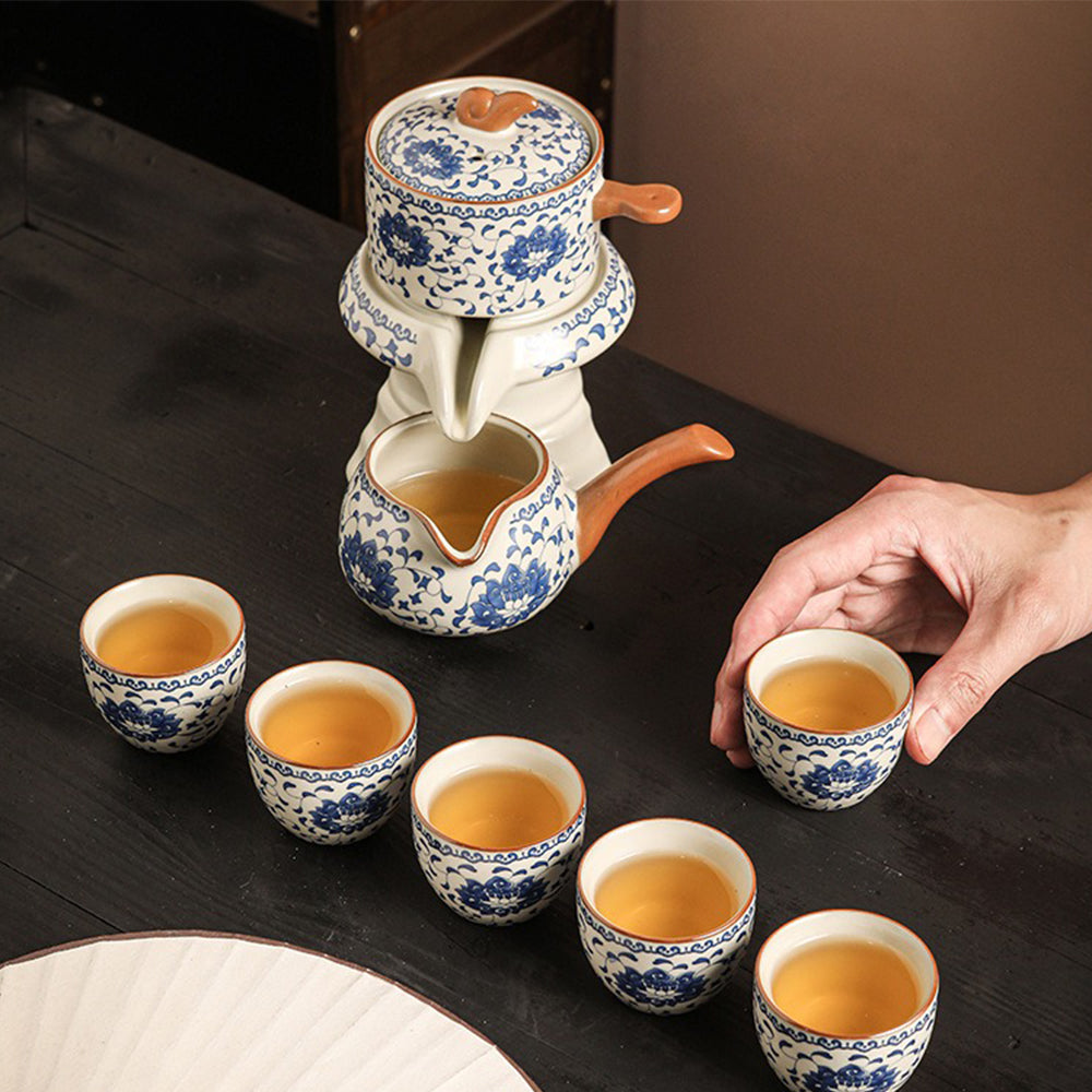 Blue And White Porcelain Automatic Tea Set – Umi Tea Sets
