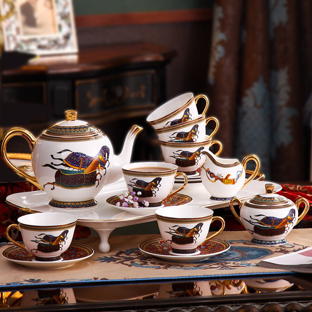 British Bone China Horse Tea Set – Umi Tea Sets
