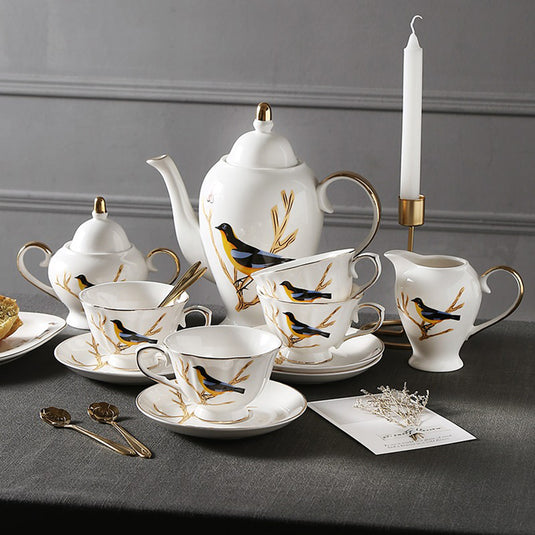 British Bone China Magpie Tea Set – Umi Tea Sets