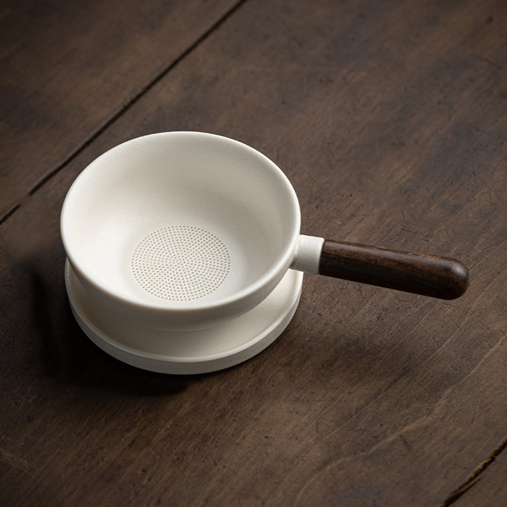 Ceramic Pan Tea Strainer With Coaster – Umi Tea Sets