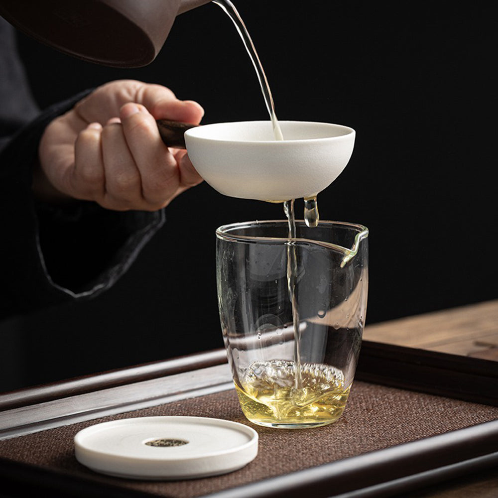 Ceramic Pan Tea Strainer With Coaster – Umi Tea Sets