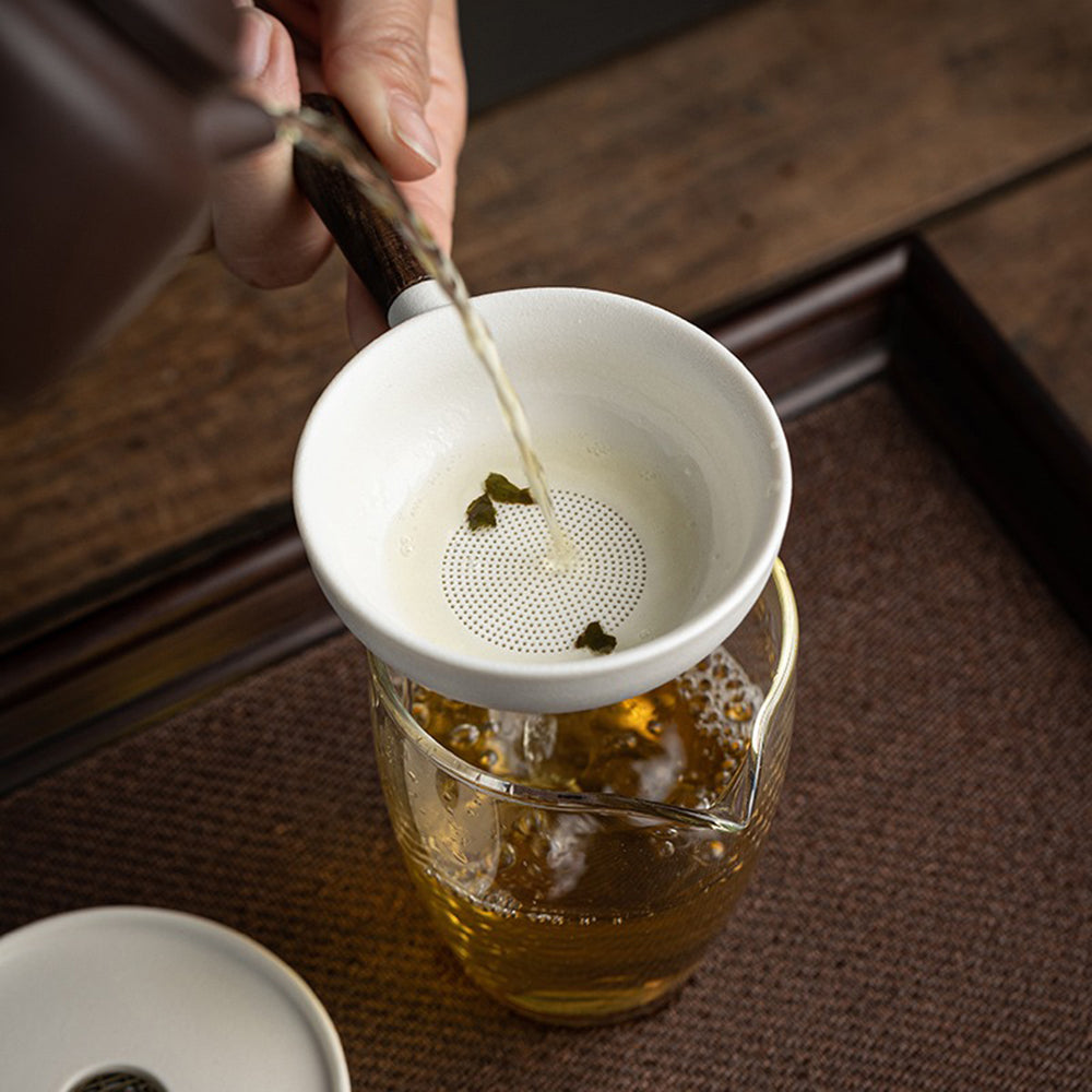 Ceramic Pan Tea Strainer With Coaster – Umi Tea Sets
