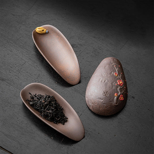 Handmade Coarse Pottery Cha He Tea Holder – Umi Tea Sets