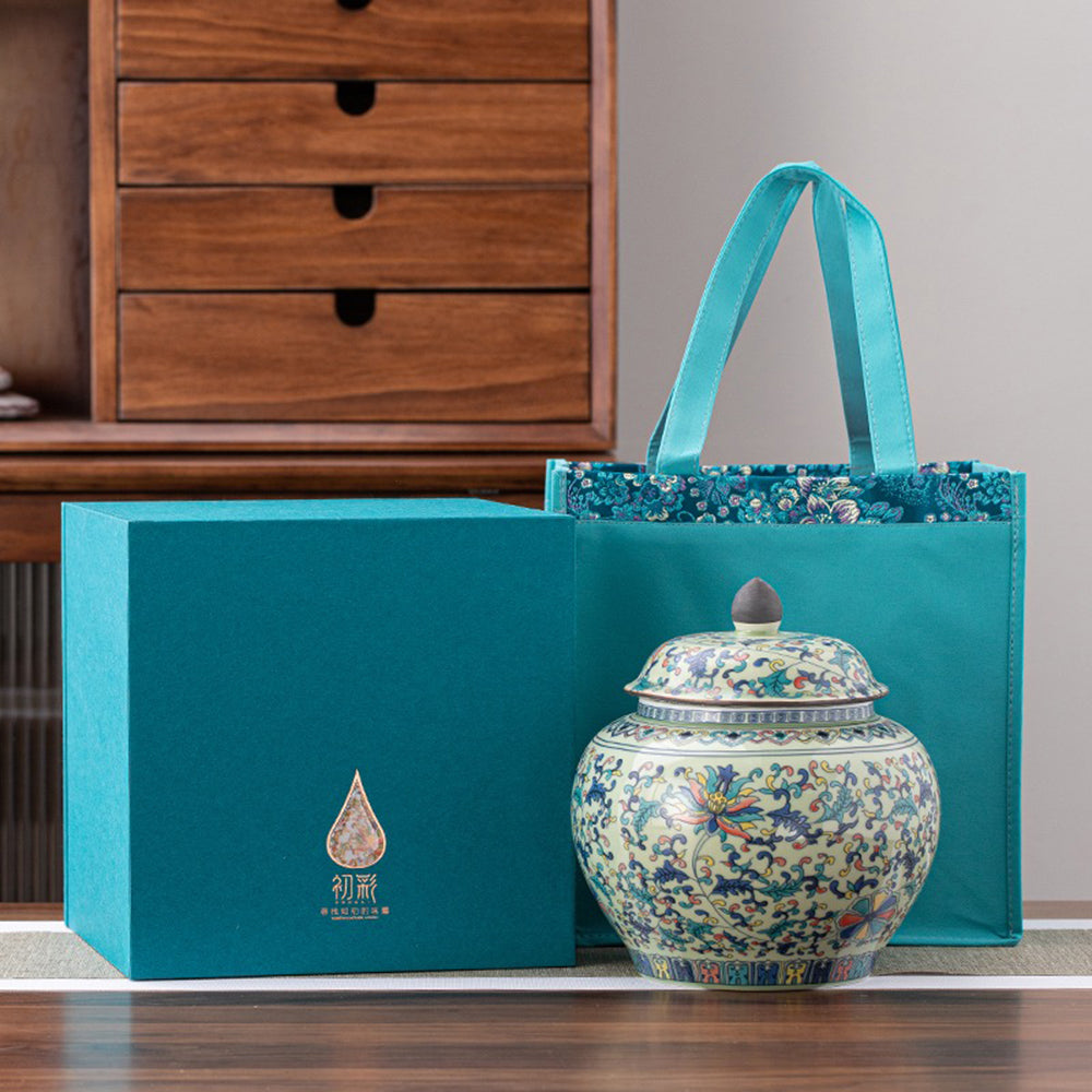 Blue and White Porcelain Big Tea Caddy – Umi Tea Sets