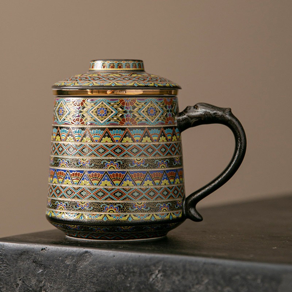 Dunhuang Ceramic Tea Cup With Infuser – Umi Tea Sets