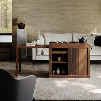 Extendable Walnut Movable Tea Table – Umi Tea Sets