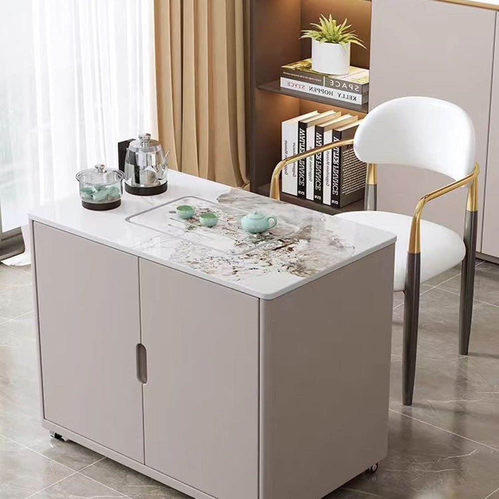 White Rock Slabs Movable Tea Table – Umi Tea Sets