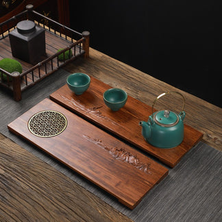 Wooden Tea Tray With Copper Stand – Umi Tea Sets