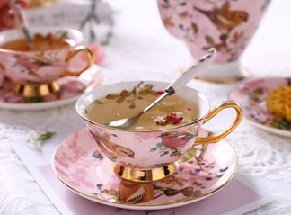 Pink Birds Bone China Tea Set – Umi Tea Sets
