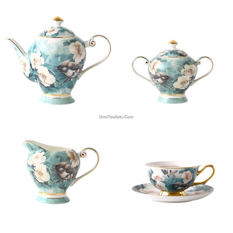 Rhododendron Bird Bone China Tea Set – Umi Tea Sets