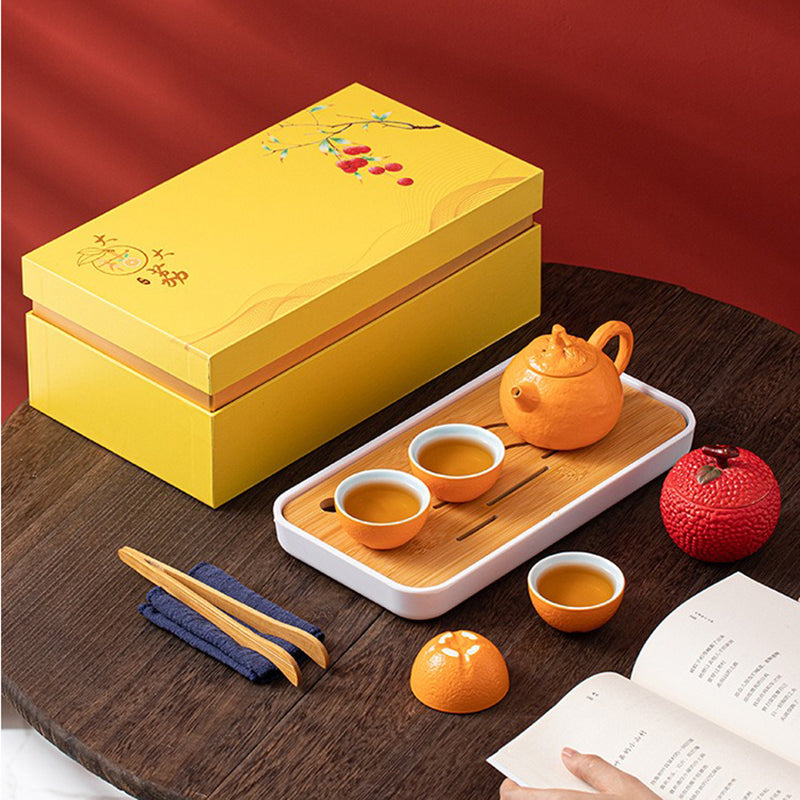 Chinese Fruit Tea Set With Tea Tray – Umi Tea Sets