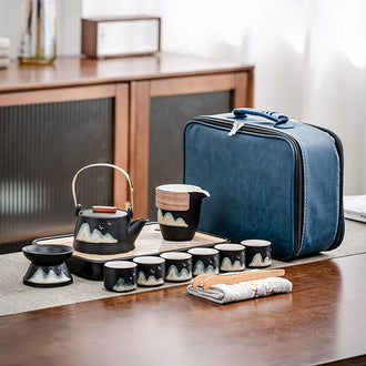 Black Pottery Green Hill Travel Tea Set – Umi Tea Sets