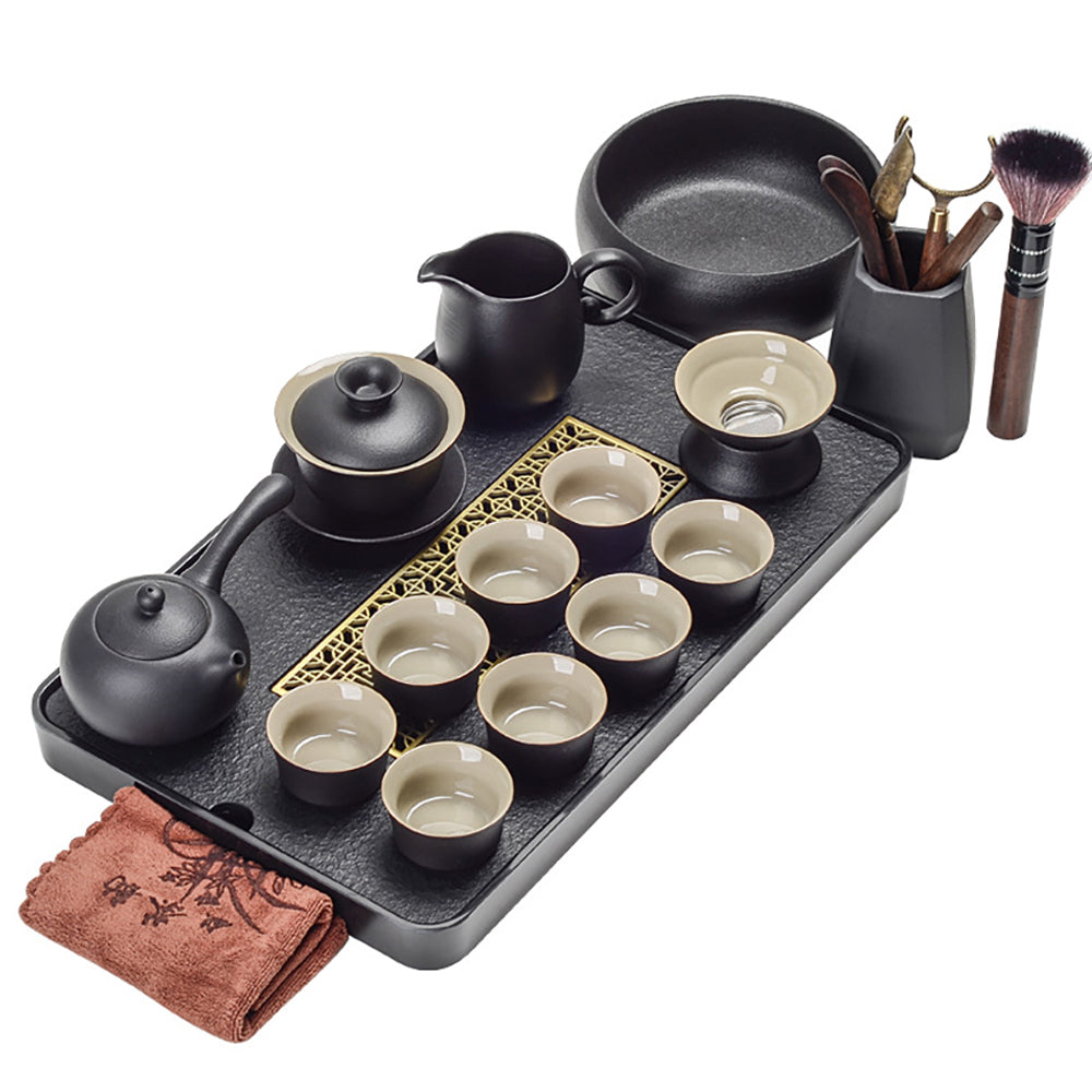 Black Ceramic Side Handle Teapot Set – Umi Tea Sets
