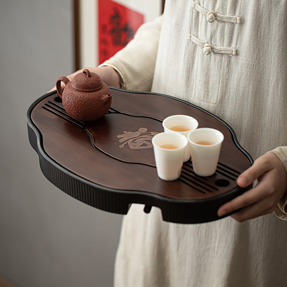 Chinese Walnut Bamboo Gong Fu Tea Tray – Umi Tea Sets