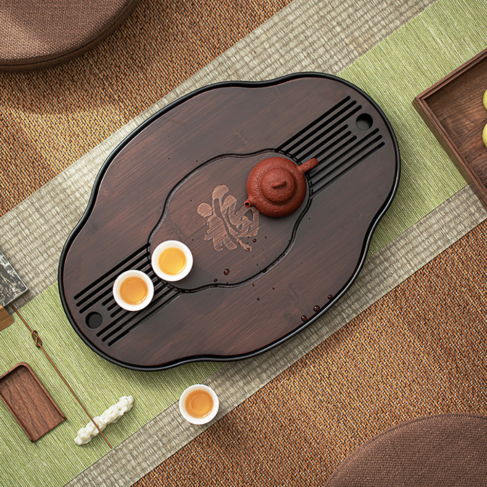 Chinese Walnut Bamboo Gong Fu Tea Tray – Umi Tea Sets