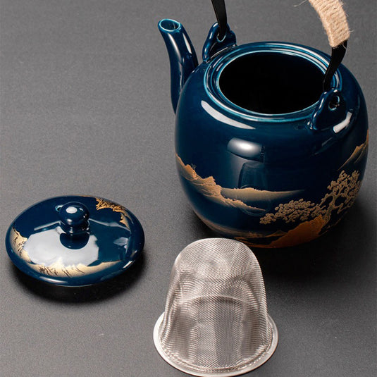 Japanese Blue Landscape Tea Set With Tray – Umi Tea Sets