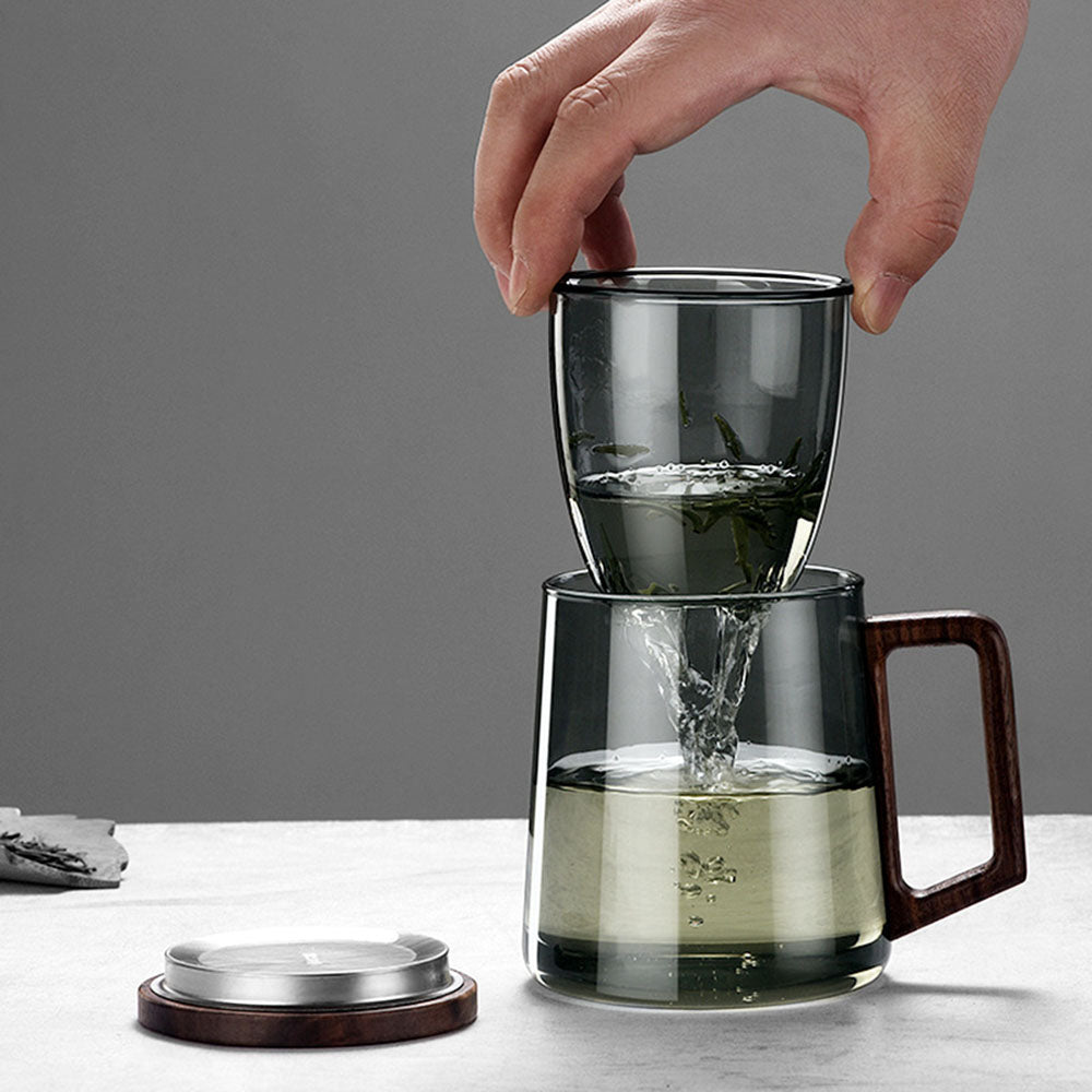 Office Glass Tea Cup With Infuser – Umi Tea Sets