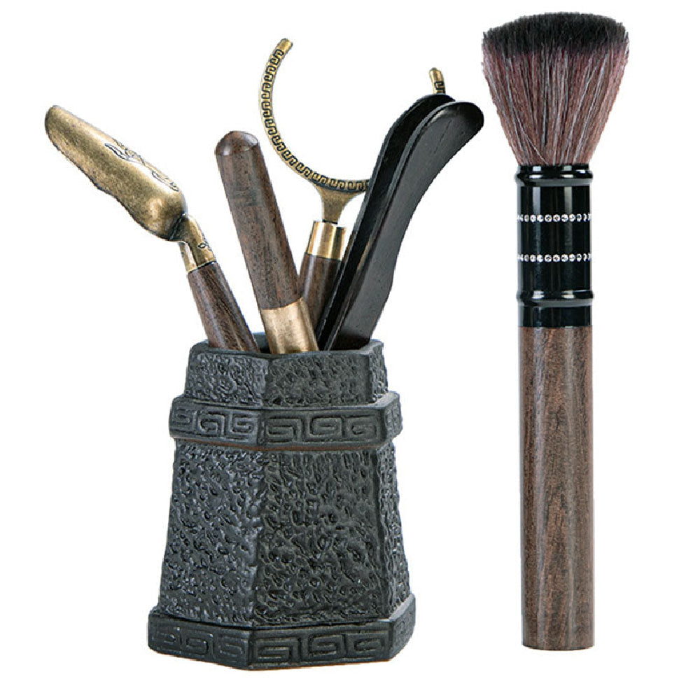 Ebony Tea Utensils Set With Stone Holder – Umi Tea Sets