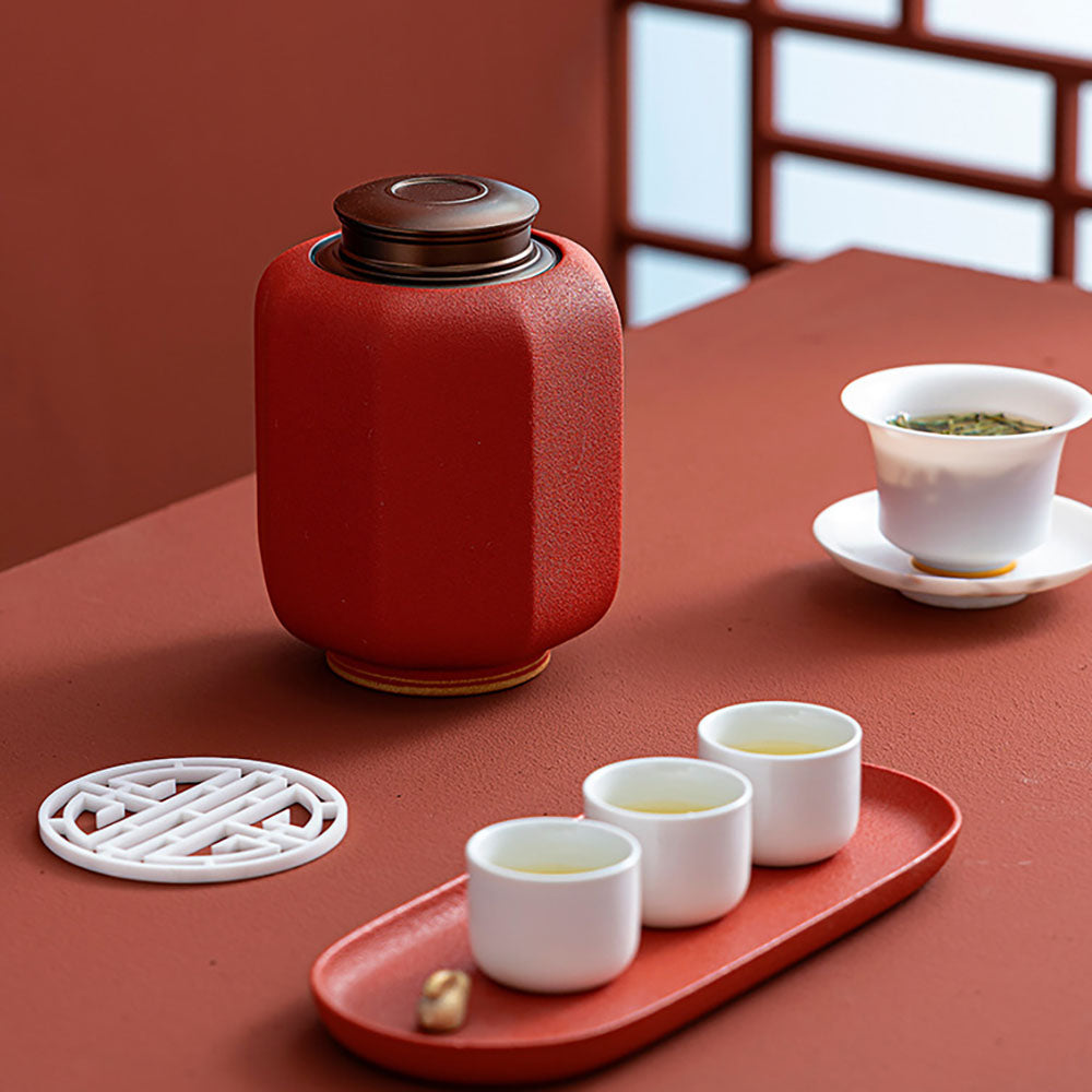 Chinese Palace Lantern Red Tea Caddy – Umi Tea Sets