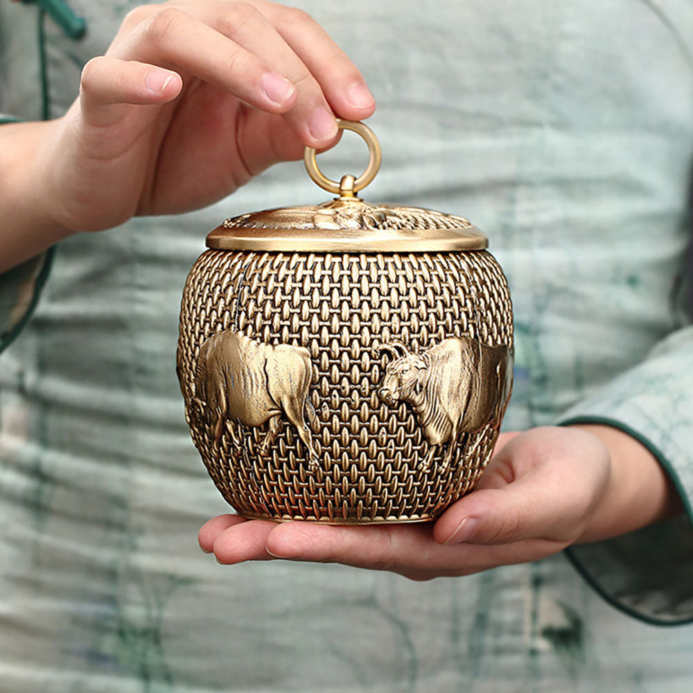 Five Cattles Brass Tea Caddy – Umi Tea Sets