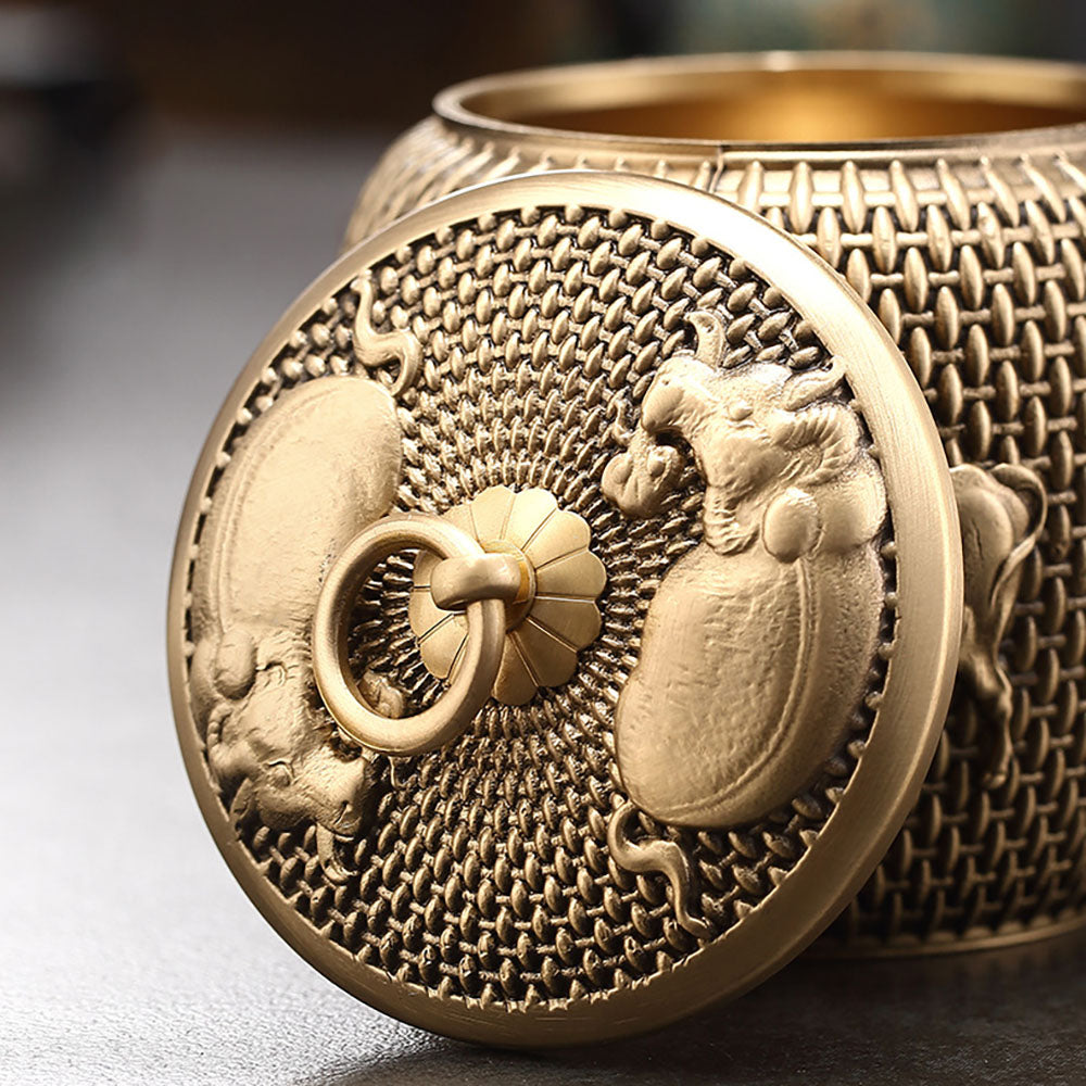 Five Cattles Brass Tea Caddy – Umi Tea Sets