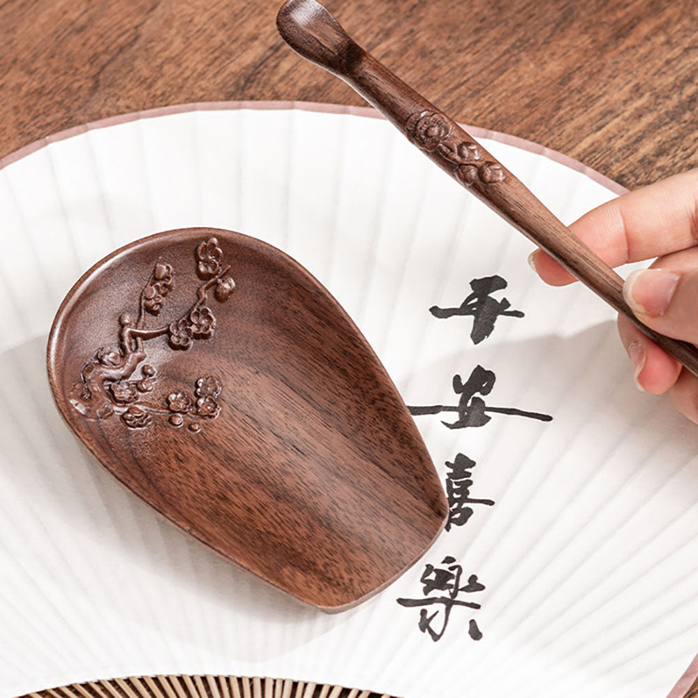 Walnut Wood Cha He With Tea Needle – Umi Tea Sets