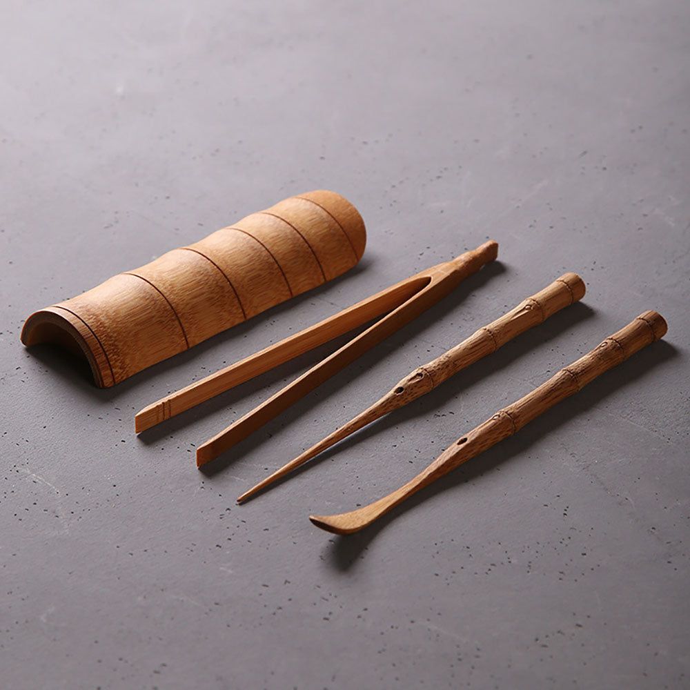 Bamboo Cha He Utensil With Bag – Umi Tea Sets