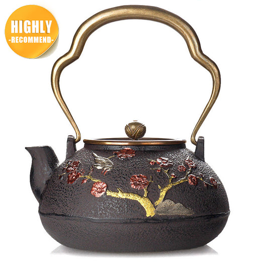 Japanese Magpie Plum Cast Iron Teapot – Umi Tea Sets