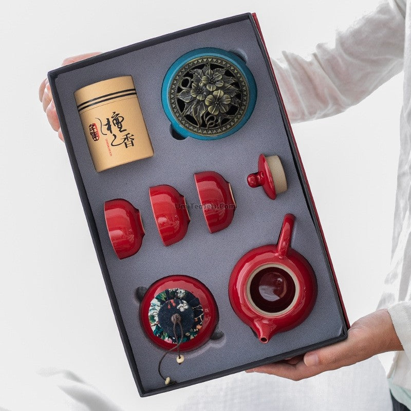 Chinese Red Tea Set With Gift Box – Umi Tea Sets