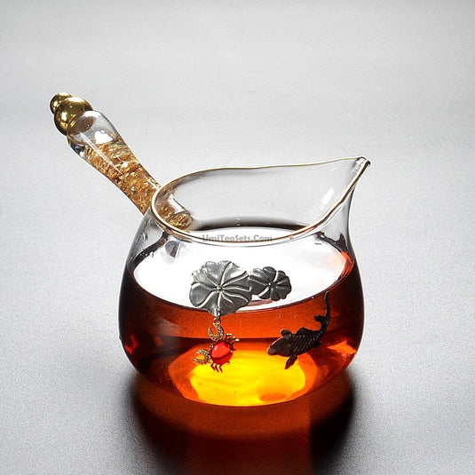 Glass Fair Cup With Golden Handle – Umi Tea Sets