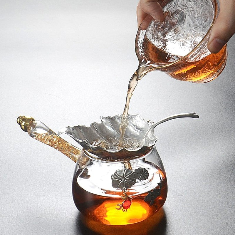 Glass Fair Cup With Golden Handle – Umi Tea Sets