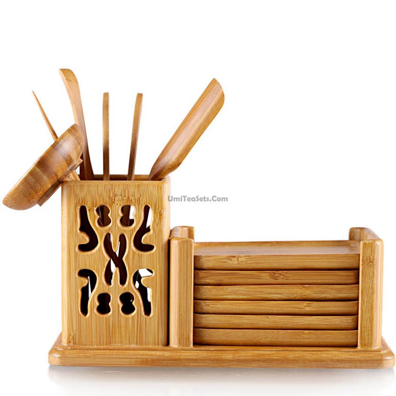 Bamboo Tea Utensil Set With Cup Saucer – Umi Tea Sets