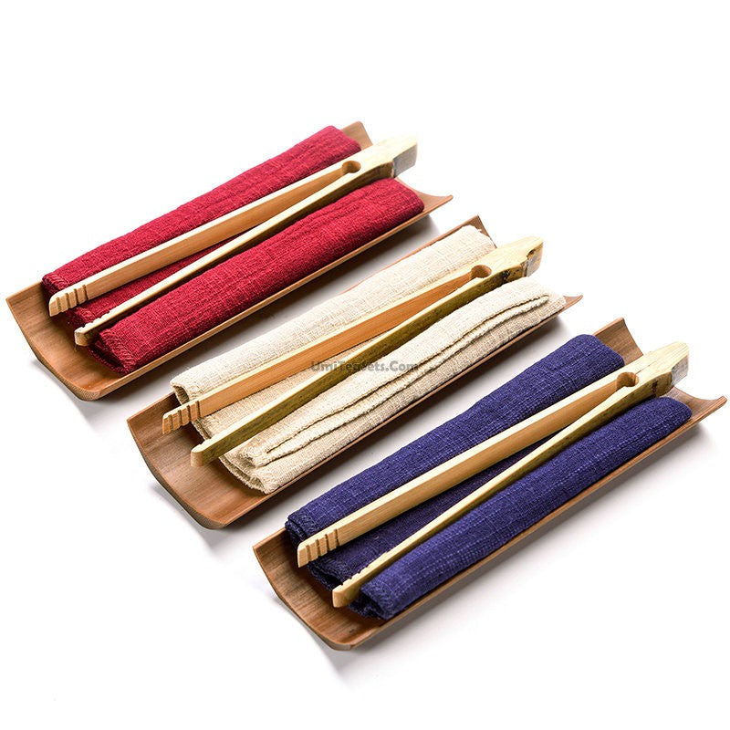 Bamboo Cha He With Towl And Clip – Umi Tea Sets