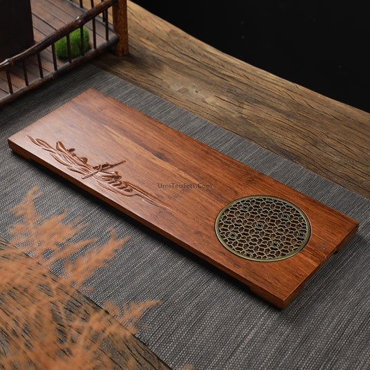 Wooden Tea Tray With Copper Stand – Umi Tea Sets