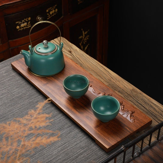 Wooden Tea Tray With Copper Stand – Umi Tea Sets
